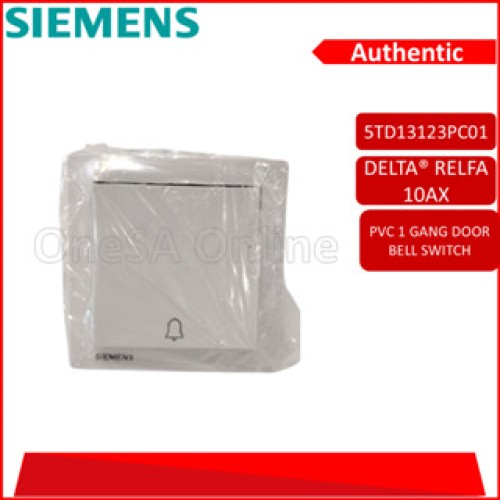 SIEMENS DELTA® RELFA 10AX PVC 1 GANG DOOR BELL SWITCH(5TD13123PC01)
